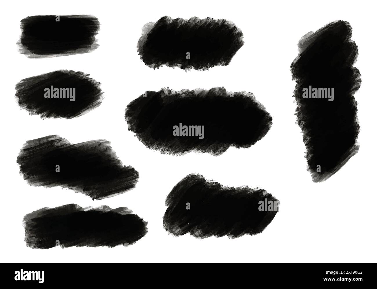 Black Ink brush stroke set design Stock Vector Image & Art - Alamy