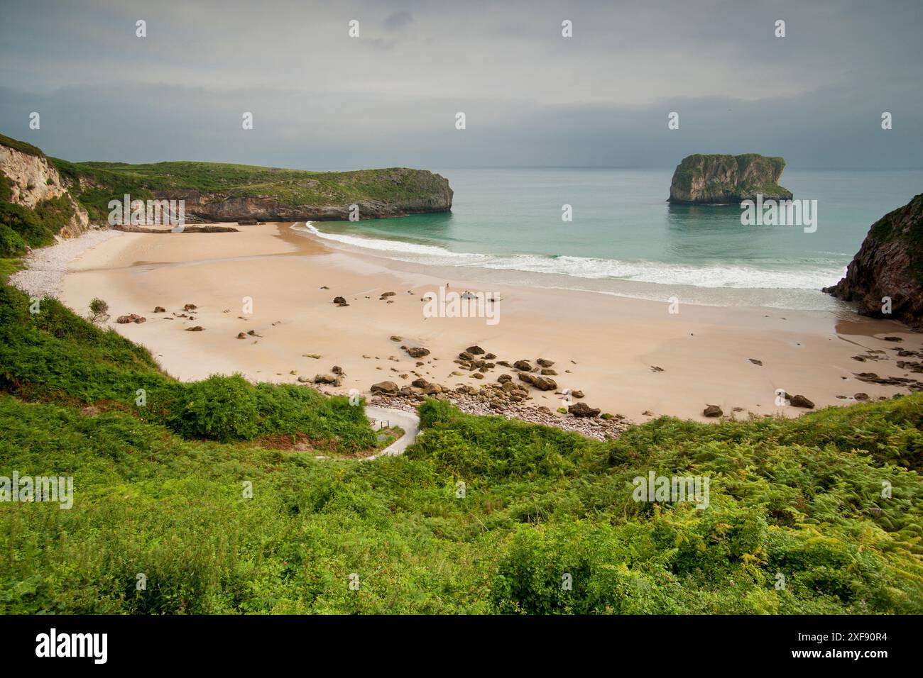 La Ballota beach. Cué. Asturias. Spain Stock Photo - Alamy