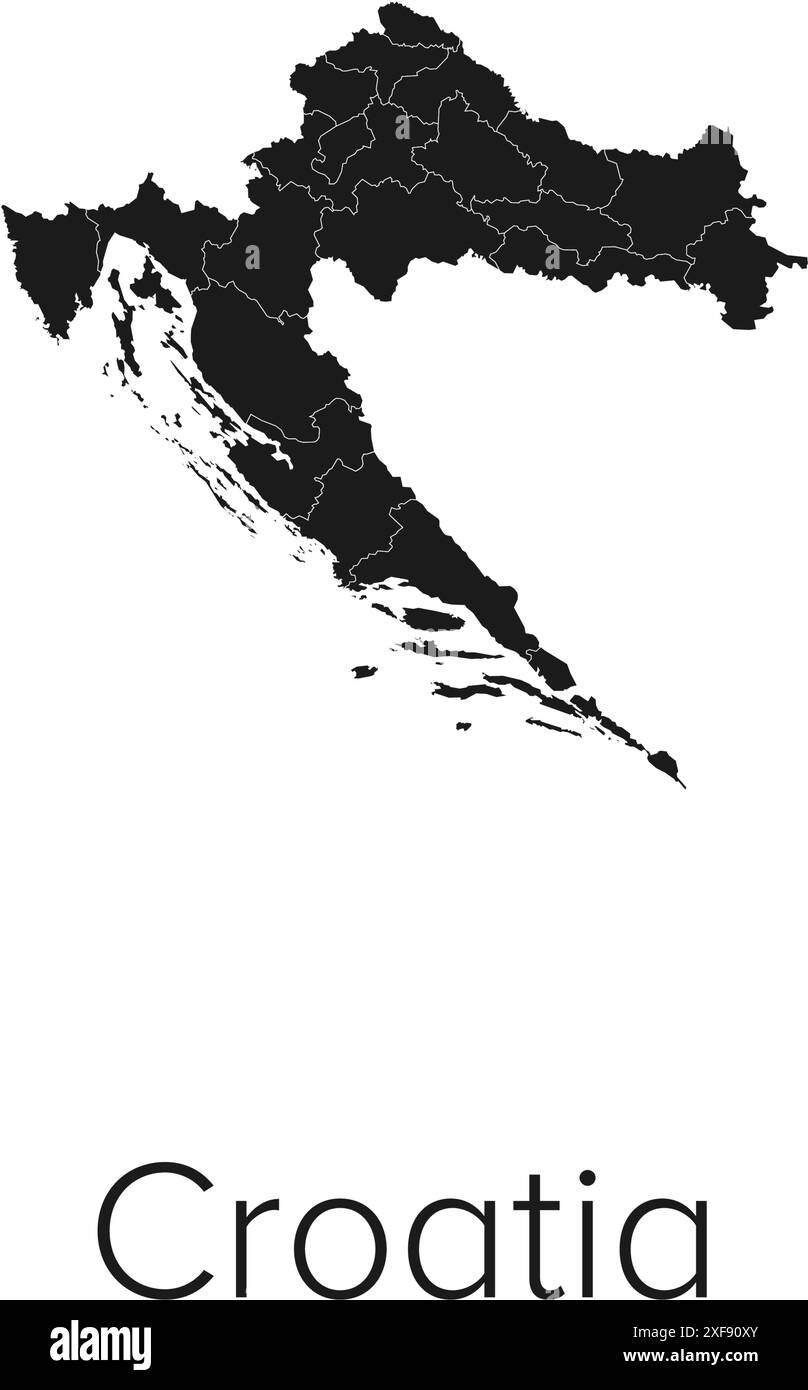 Stunning Croatia Map Vector Pictures Croatia Map Vector Images