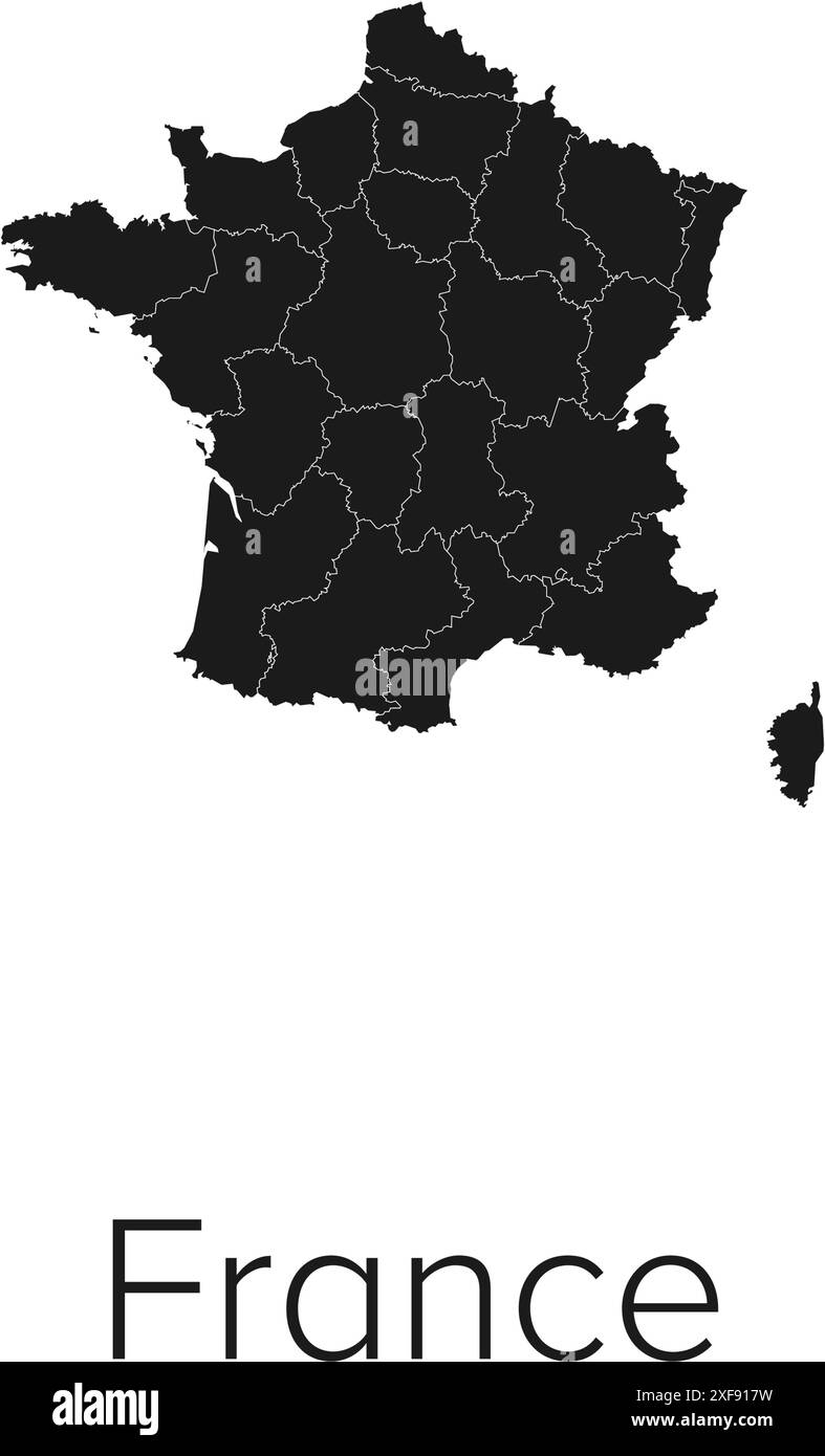Regions of the france map hi-res stock photography and images - Alamy
