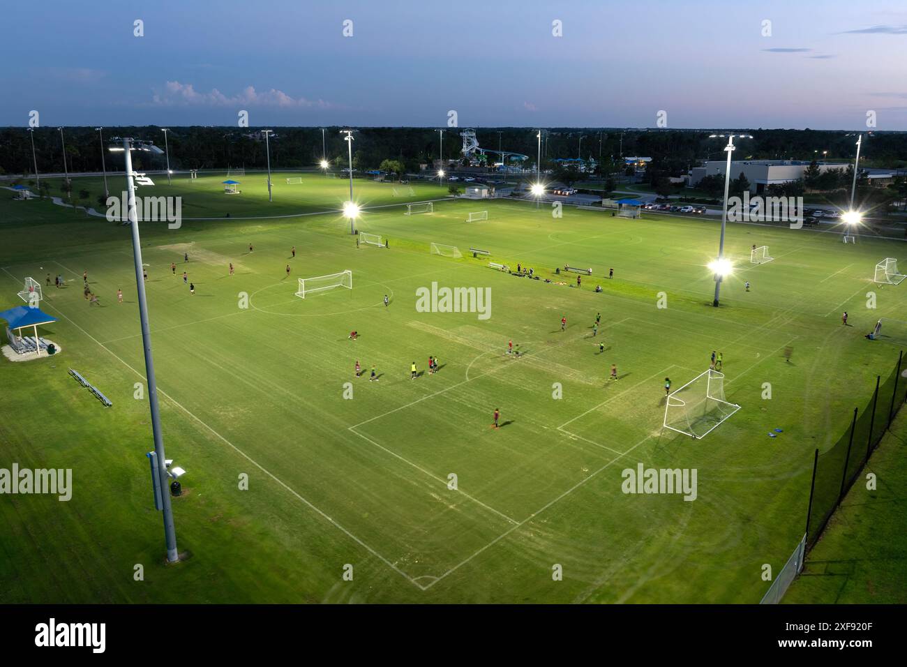American football field sunset hi-res stock photography and images - Alamy