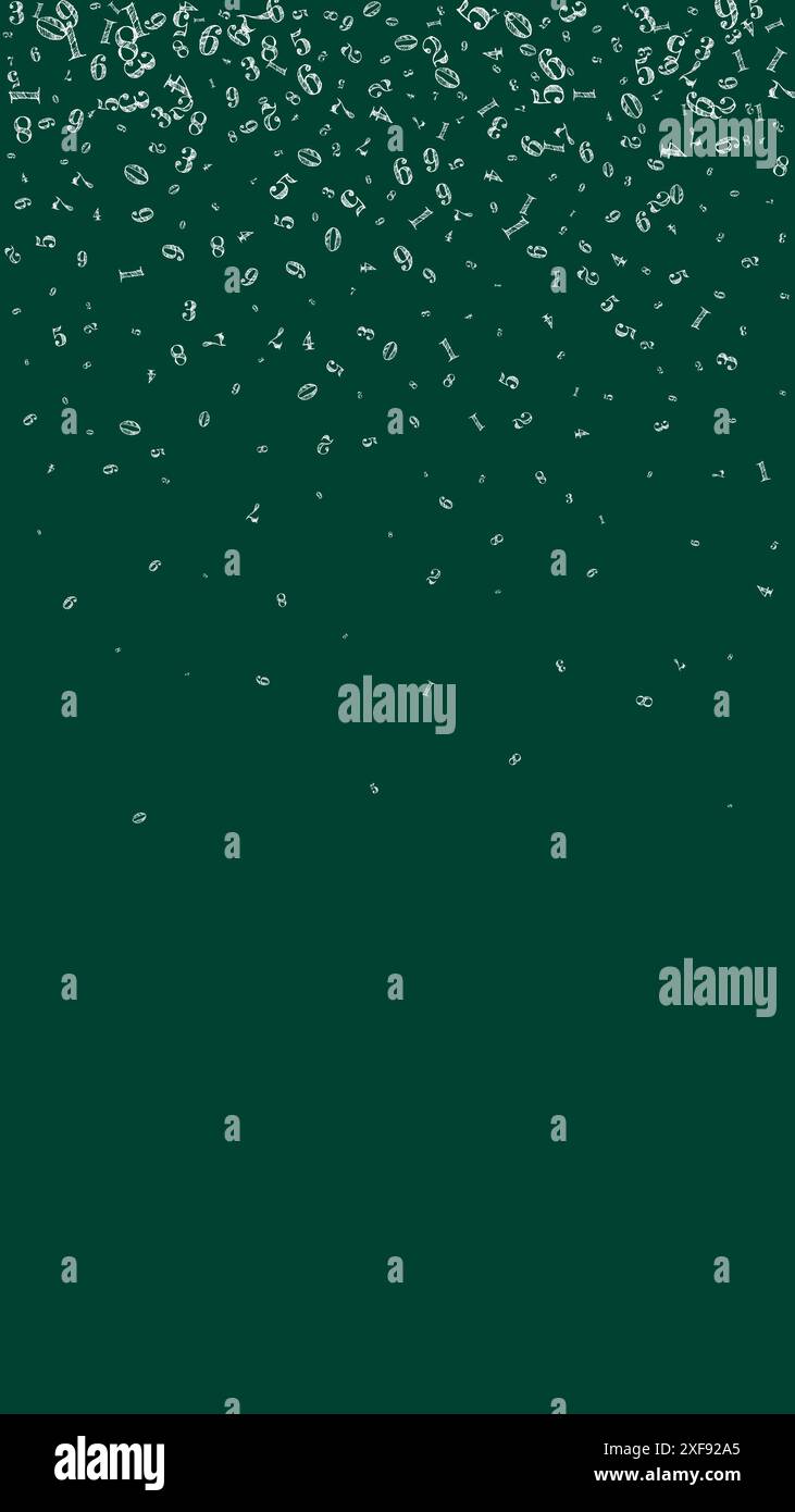 Falling numbers. Math study concept with flying digits. Back to school ...