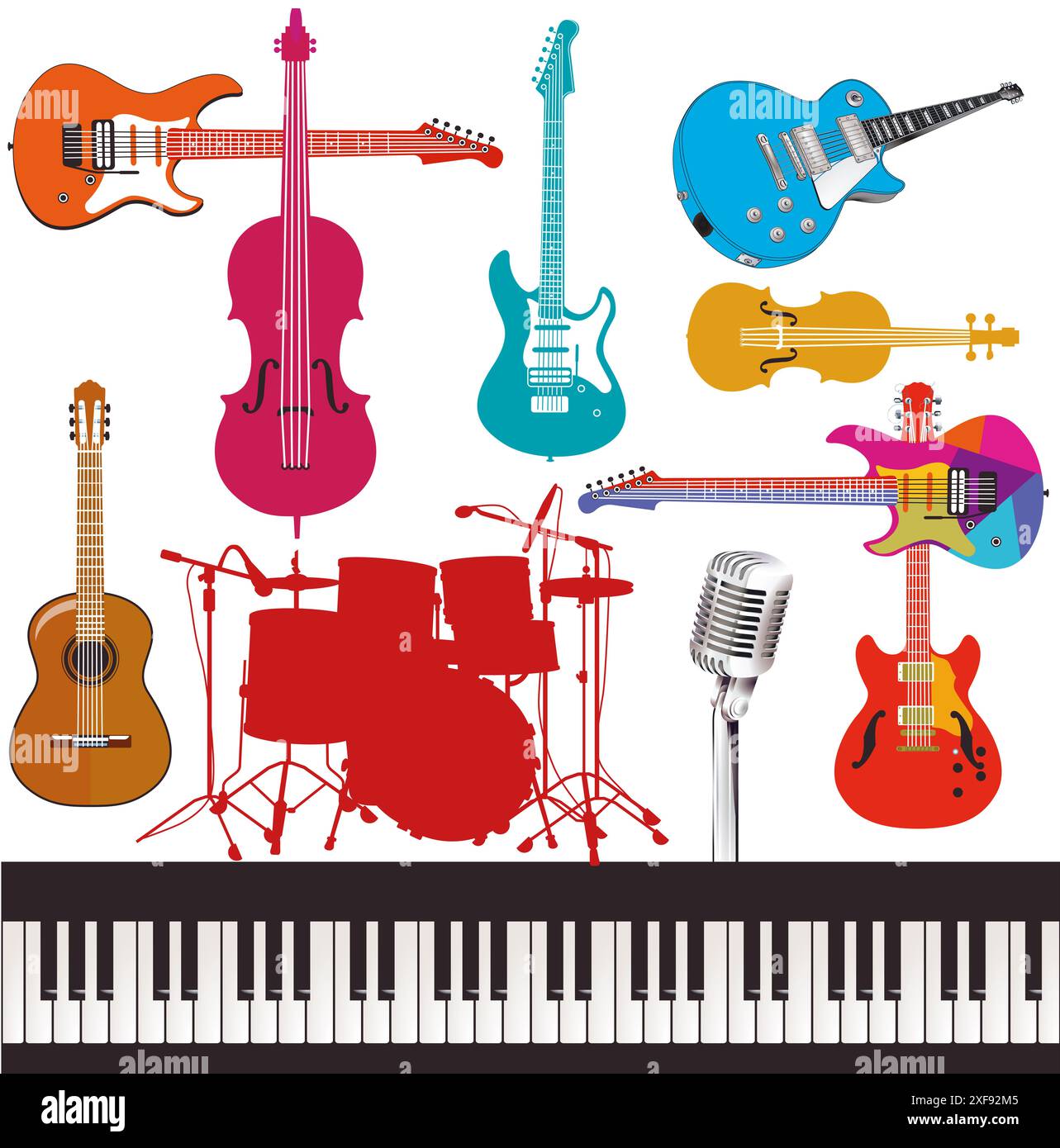 Musical instruments isolated hi-res stock photography and images - Alamy