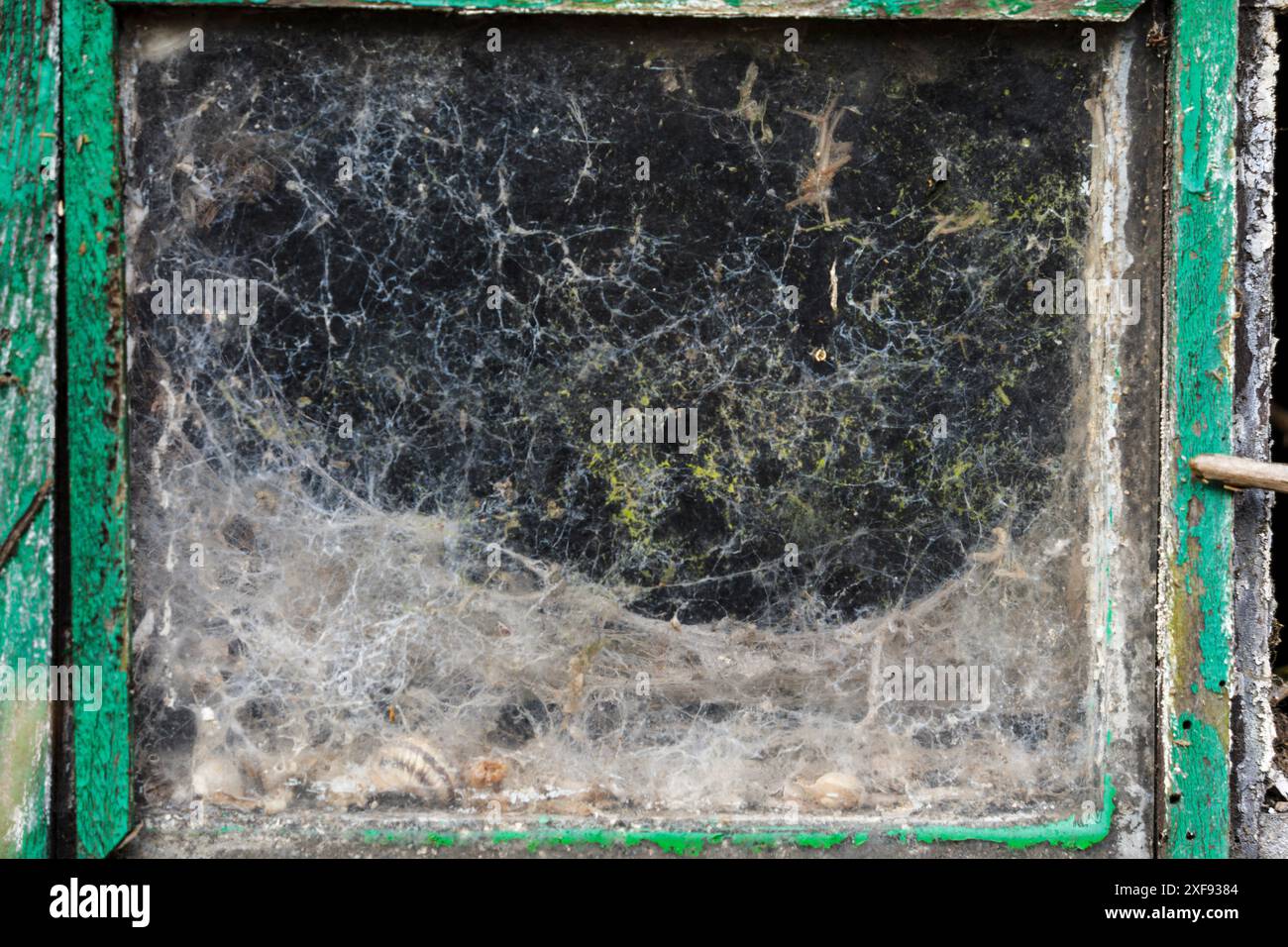 old damaged window on a farm in Liencres, Cantabria, Spain Stock Photo ...