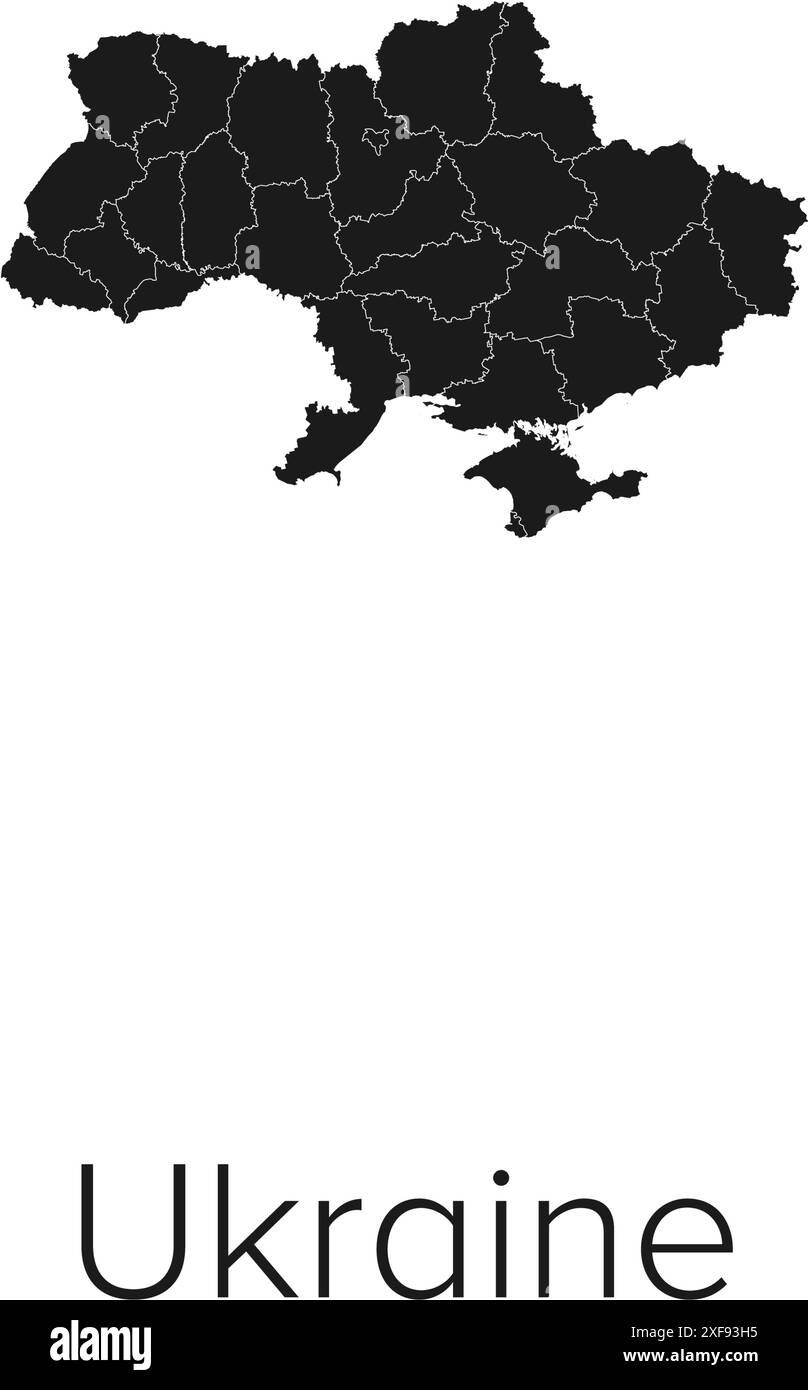 Ukraine Map Outline 11 Kiev Ukraine Art High Res Vector Graphics