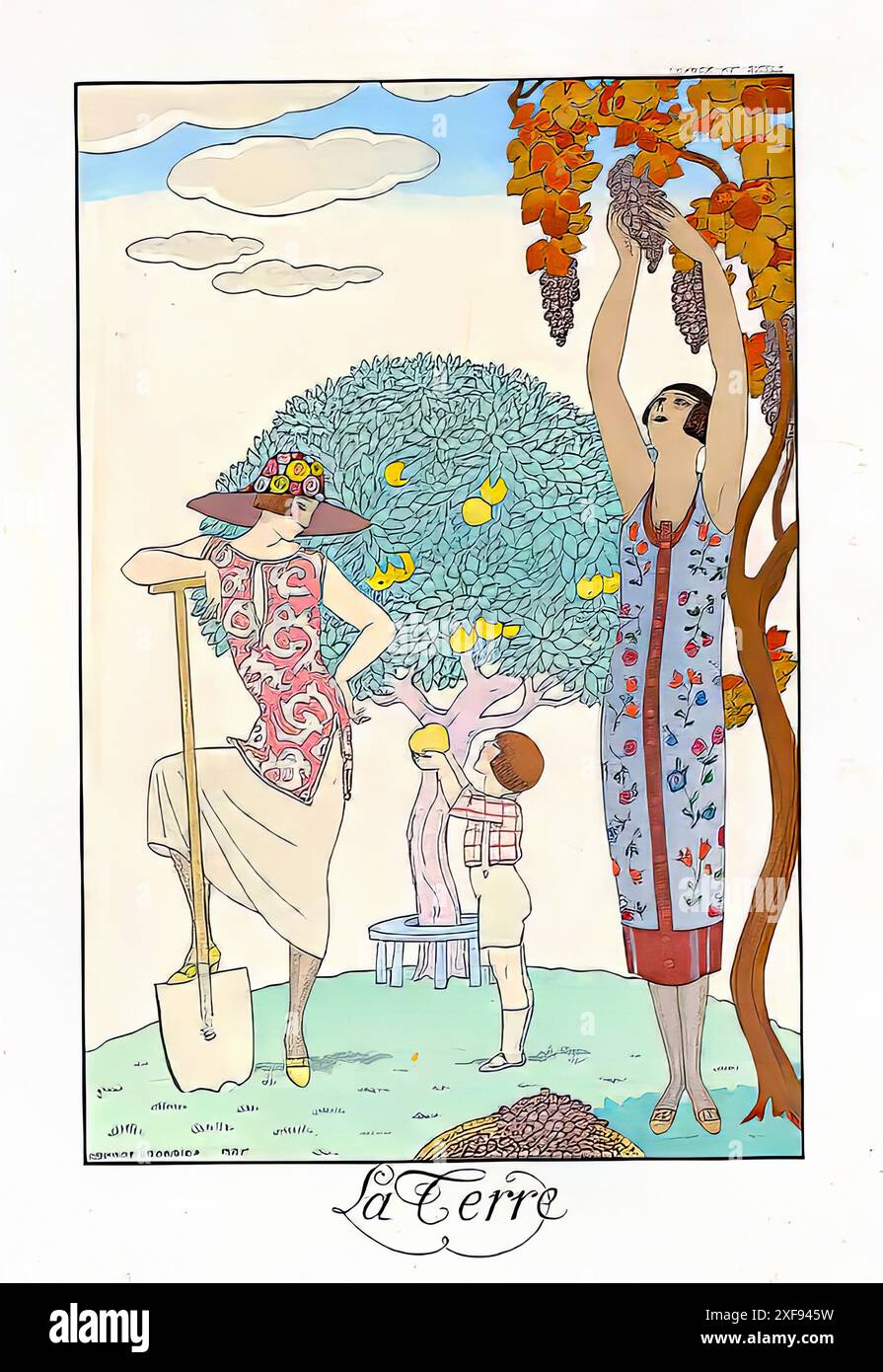 BARBIER George La terre 1925 Stock Photo - Alamy