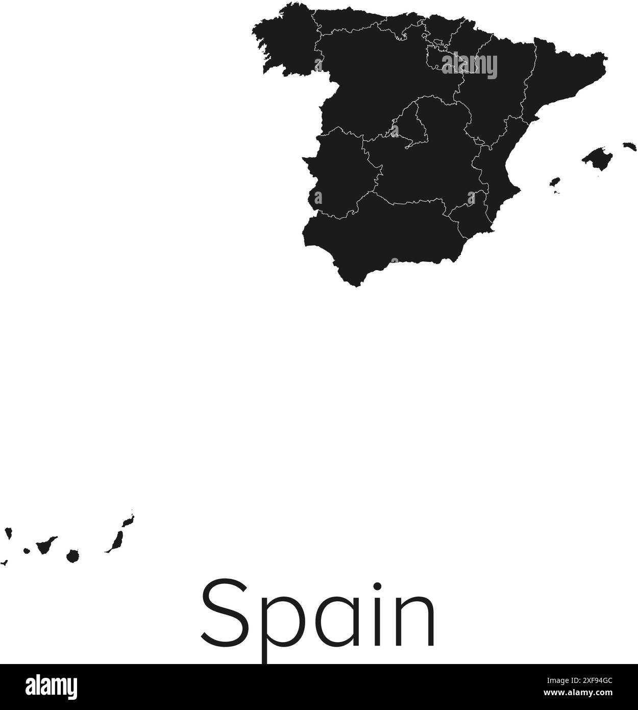 Southern spain map hi-res stock photography and images - Alamy