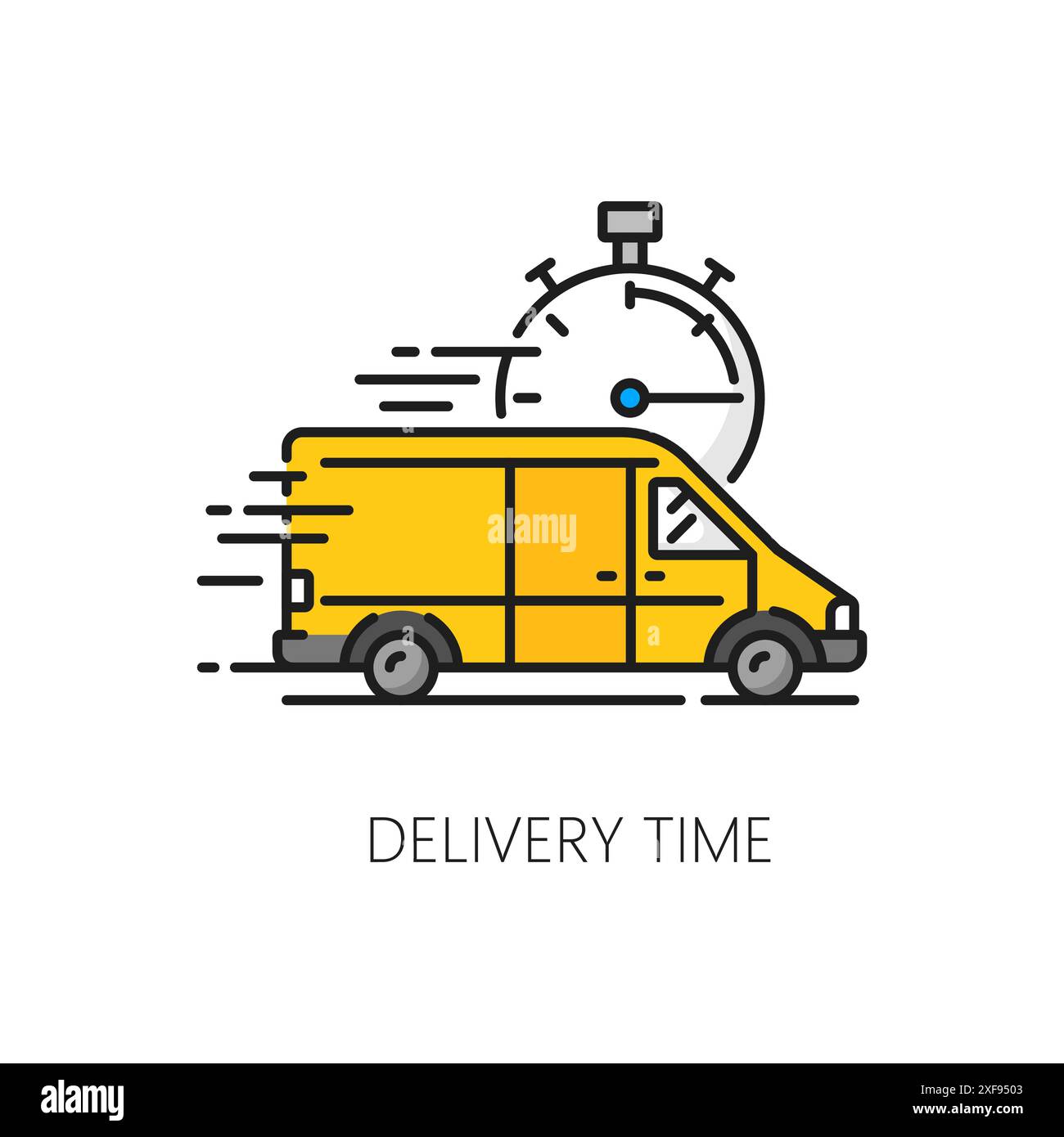 Yellow logistics delivery truck stopwatch hi-res stock photography and ...