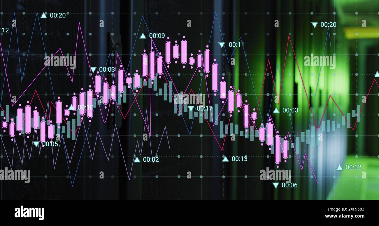 Multiple changing numbers over network hi-res stock photography and images - Alamy