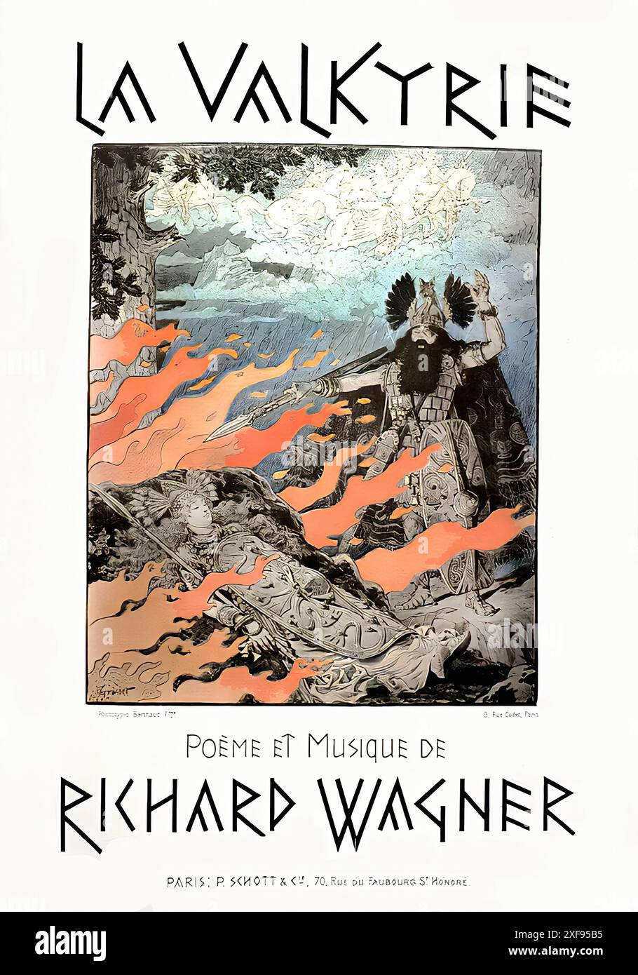 GRASSET Eugène - ‘La Valkyrie’, Poème et Musique de Richard Wagner ...