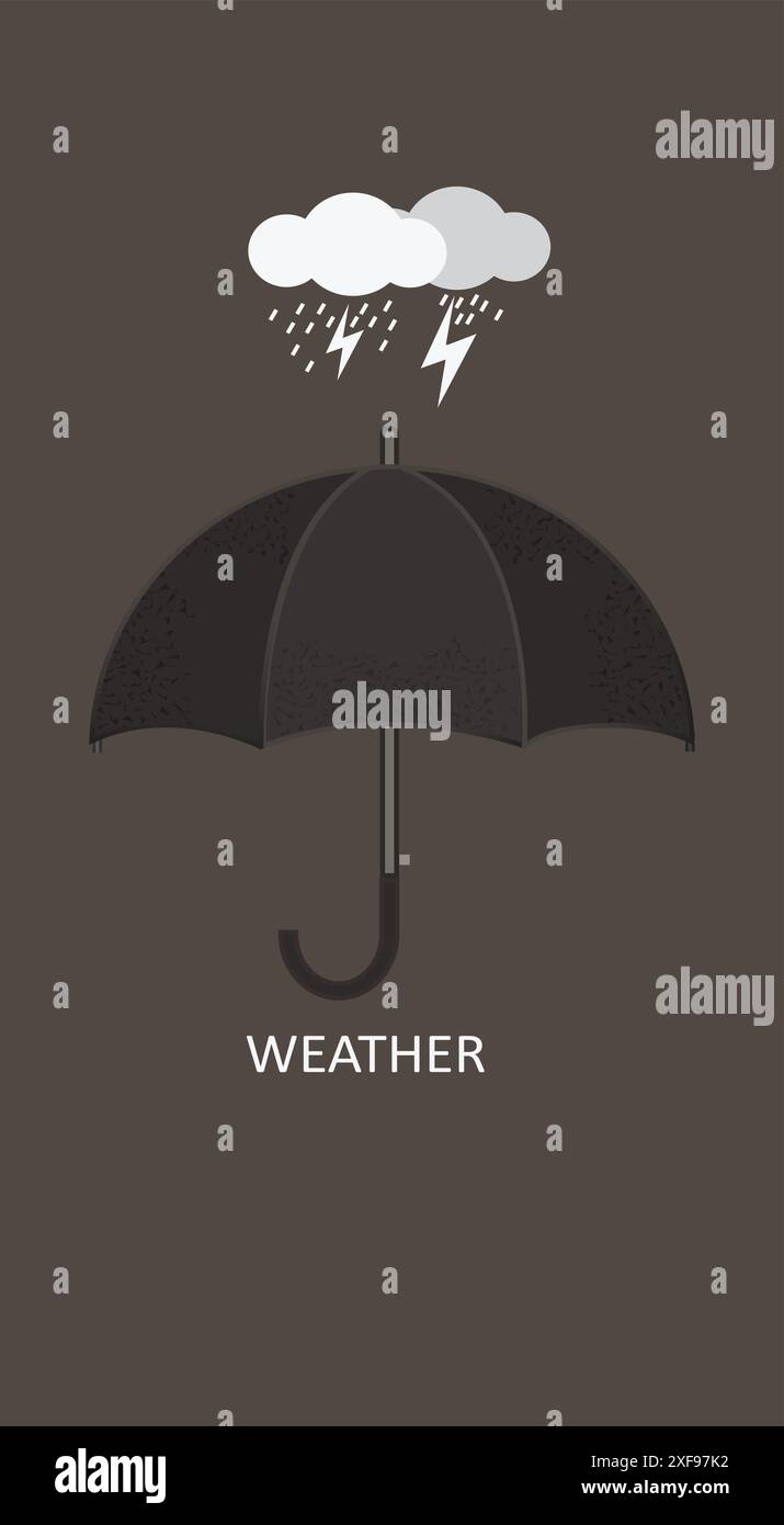 A Rainy weather design with umbrella Stock Vector Image & Art - Alamy