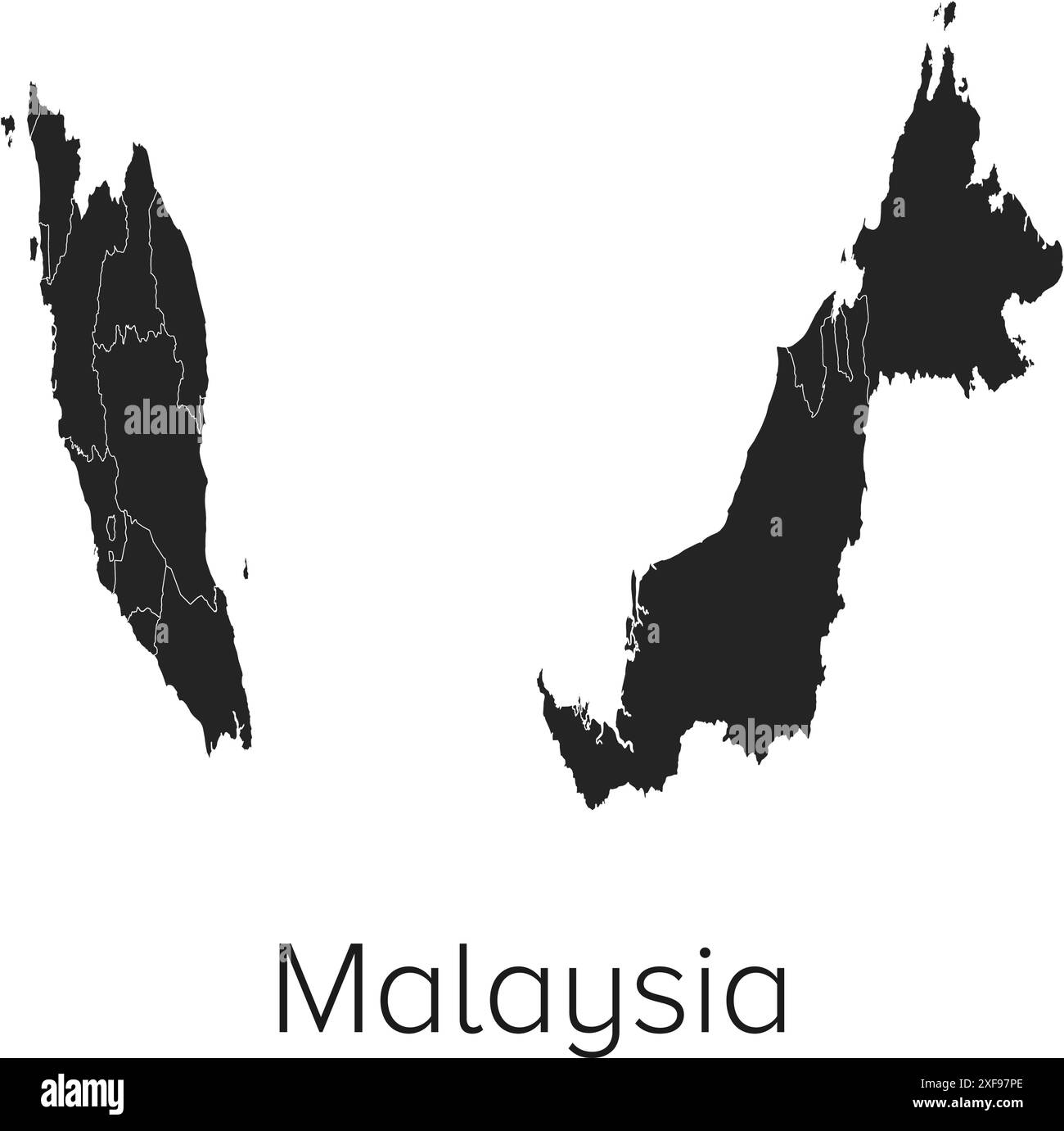 Malaysia outline hi-res stock photography and images - Alamy