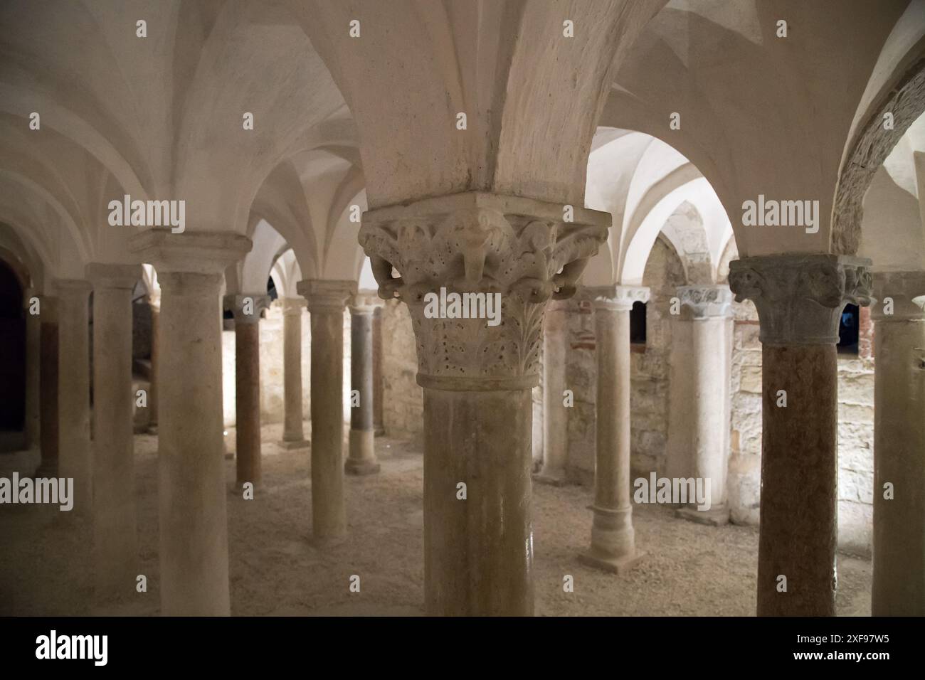 Early Romanesque Cripta della chiesa di San Salvatore (crypt of the ...