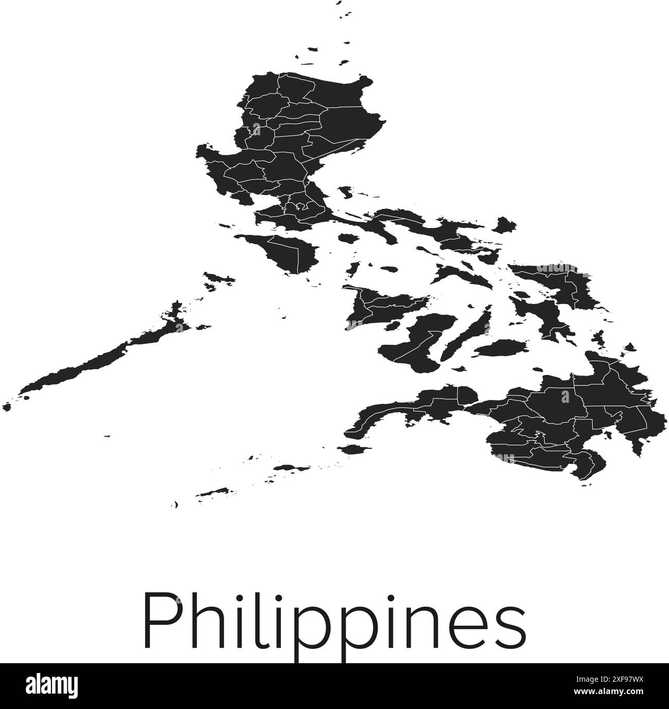 Philippines map Black and White Stock Photos & Images - Alamy