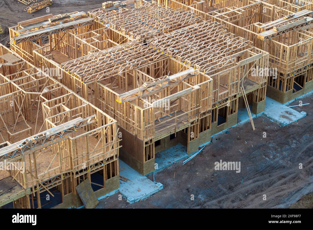 Development of residential housing in American suburbs. Unfinished ...