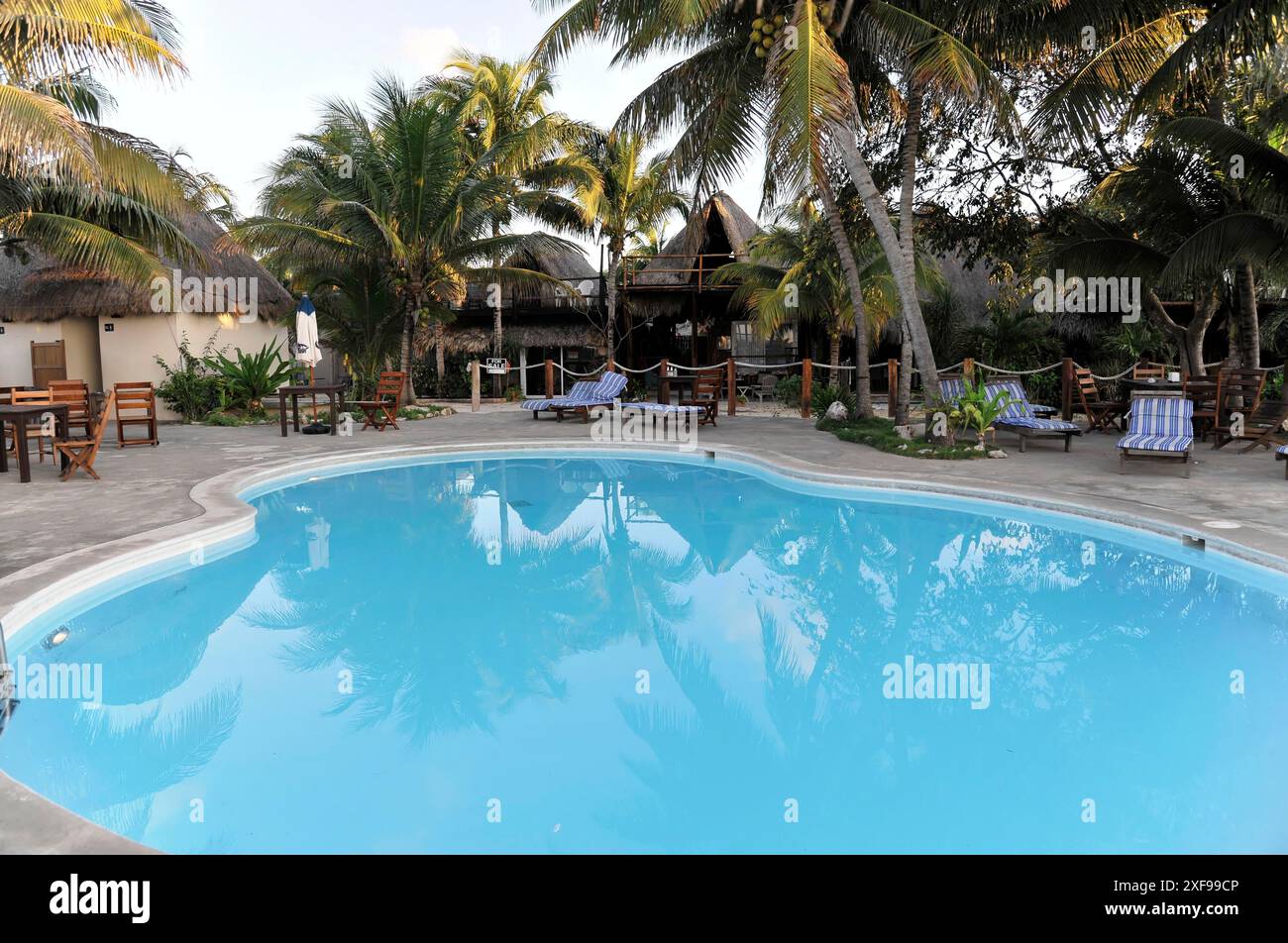 Paamul, Quintana Roo, Mexico, Central America, A holiday resort with a ...