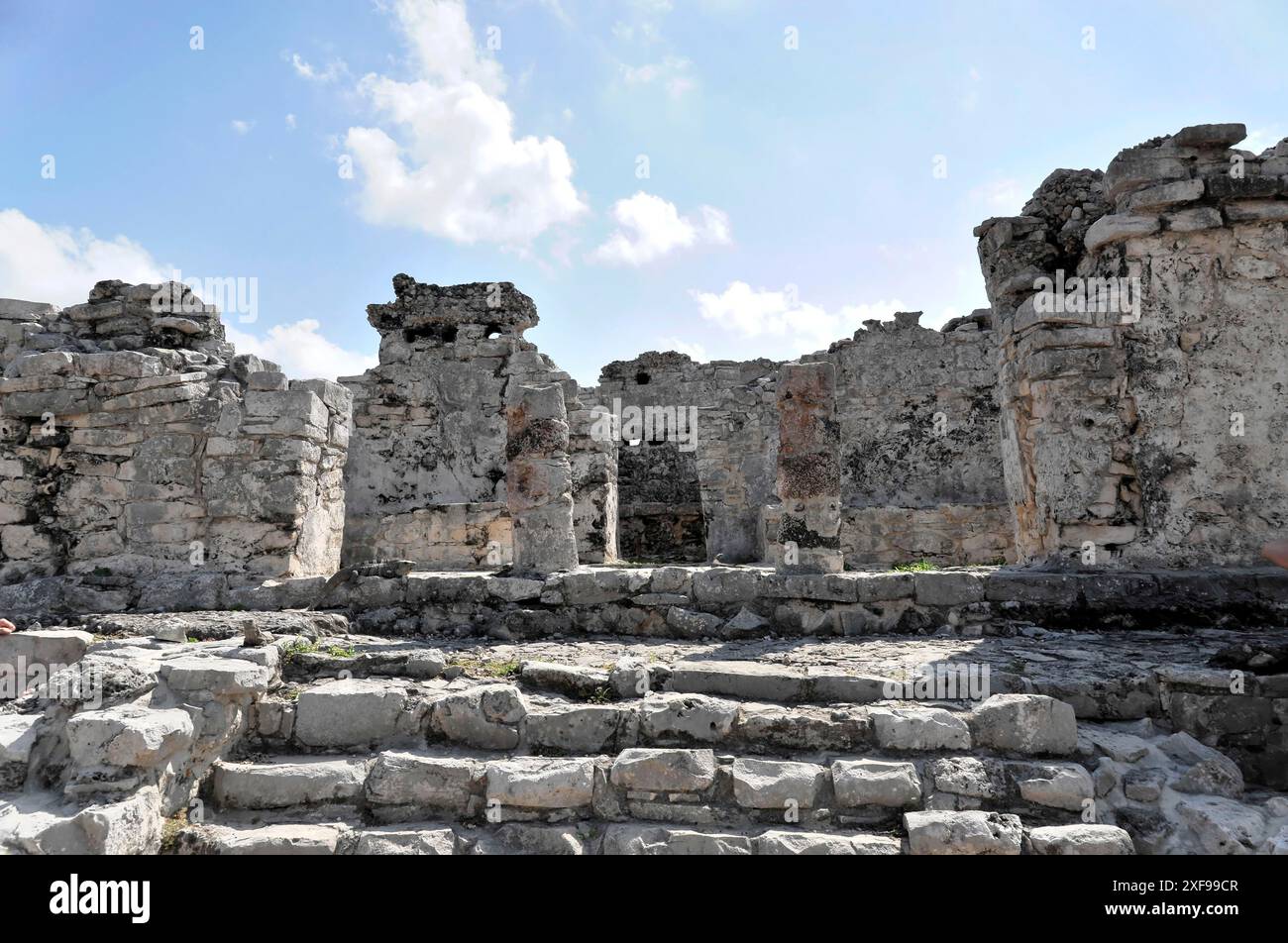 Mayan sites of Tulum, 1200-1524, Tulum, Quintana Roo, Mexico, Central ...