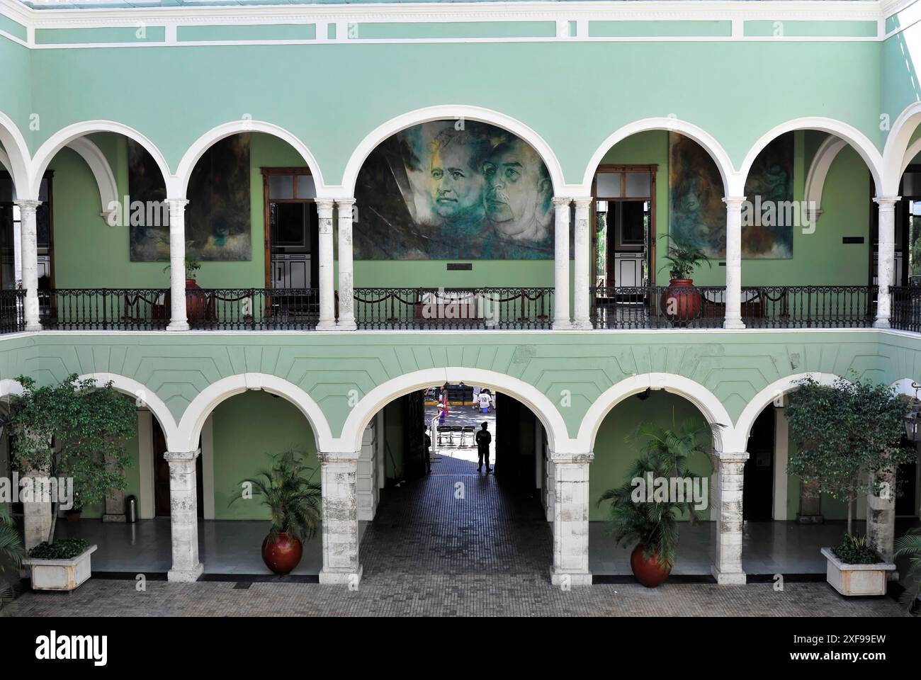 Town hall, museum, Merida, Yucatan, Mexico, Central America, Colonial ...
