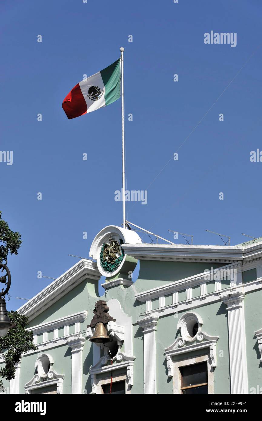 Merida, Yucatan, Mexico, Central America, Historic building with ...
