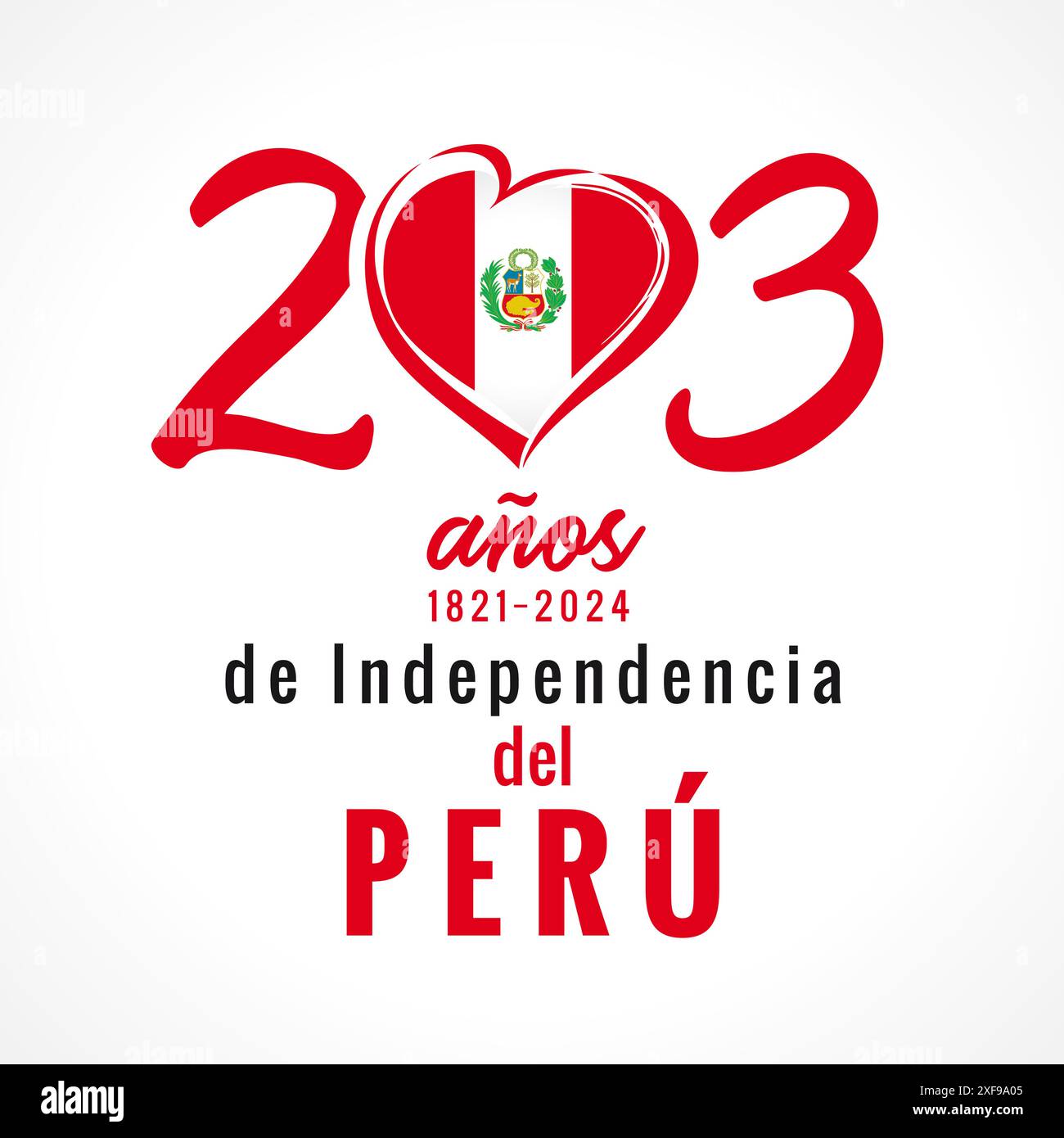 203 anos de Independencia del Peru. Translation - 203 years of ...