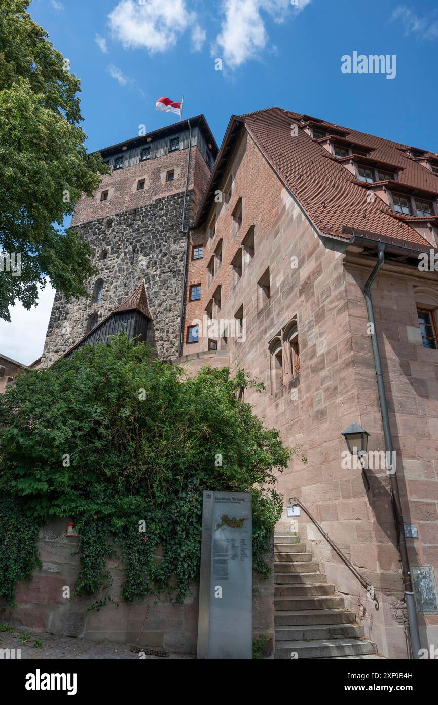 Pentagonal tower and imperial stables, former granary, built around ...