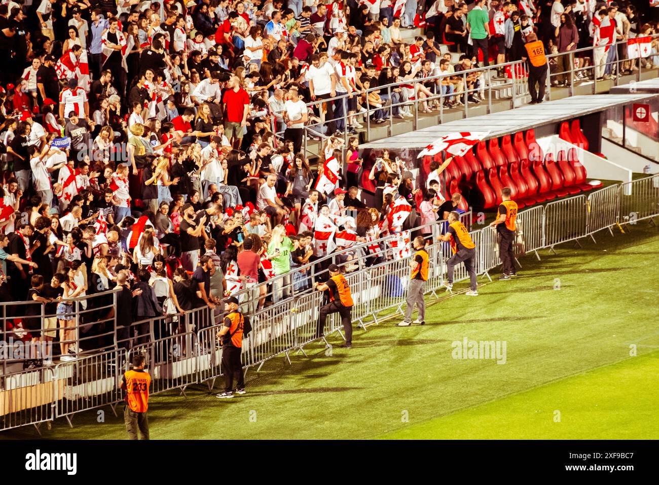 Tbilisi, Georgia - 20th june, 2024: Security by tribune. Georgia ...