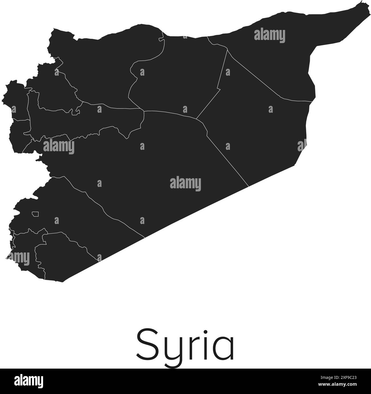 Syria Map Vector Illustration - Silhouette, Outline, Syria Travel and ...