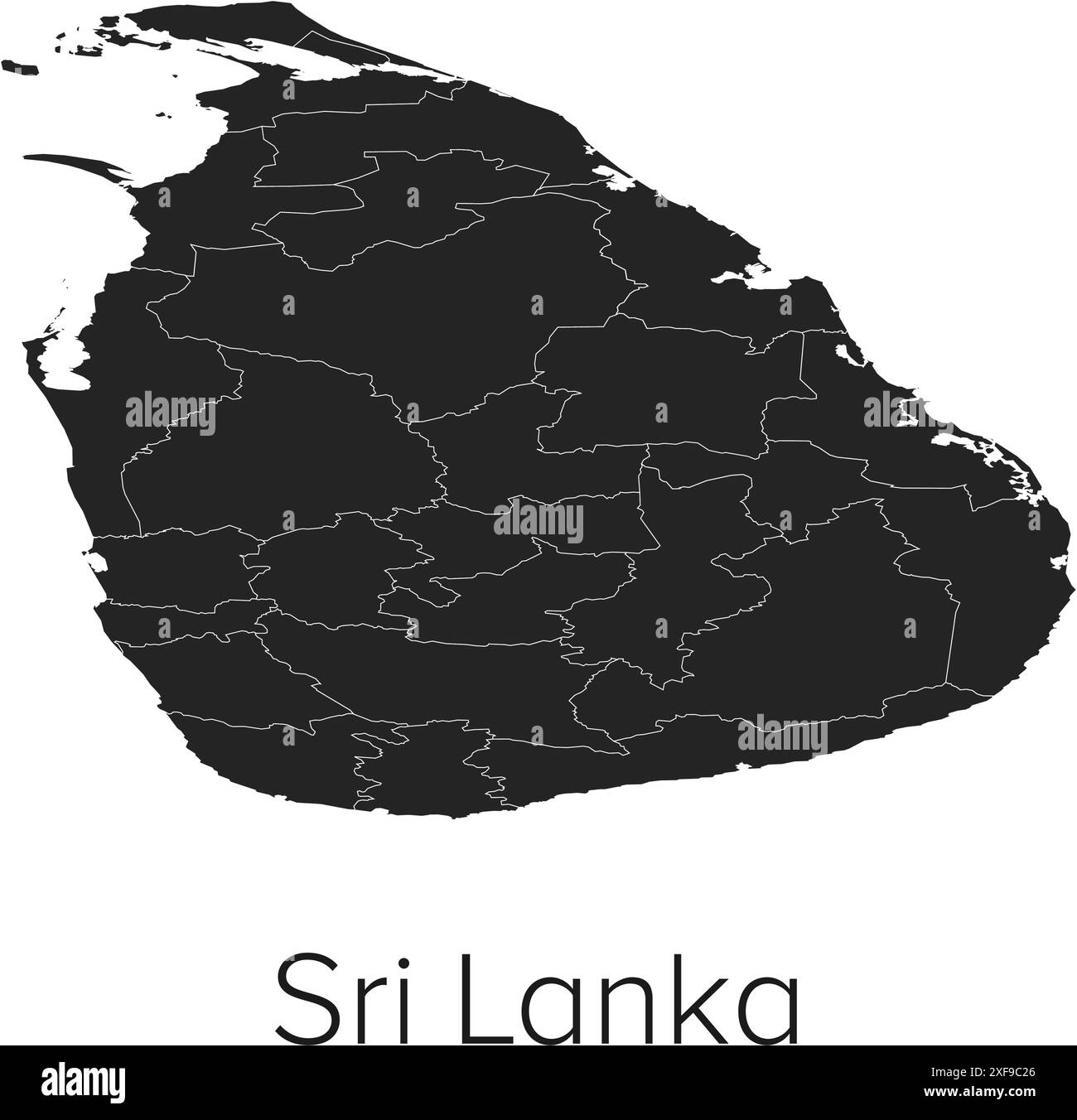 Sri lanka map Black and White Stock Photos & Images - Alamy