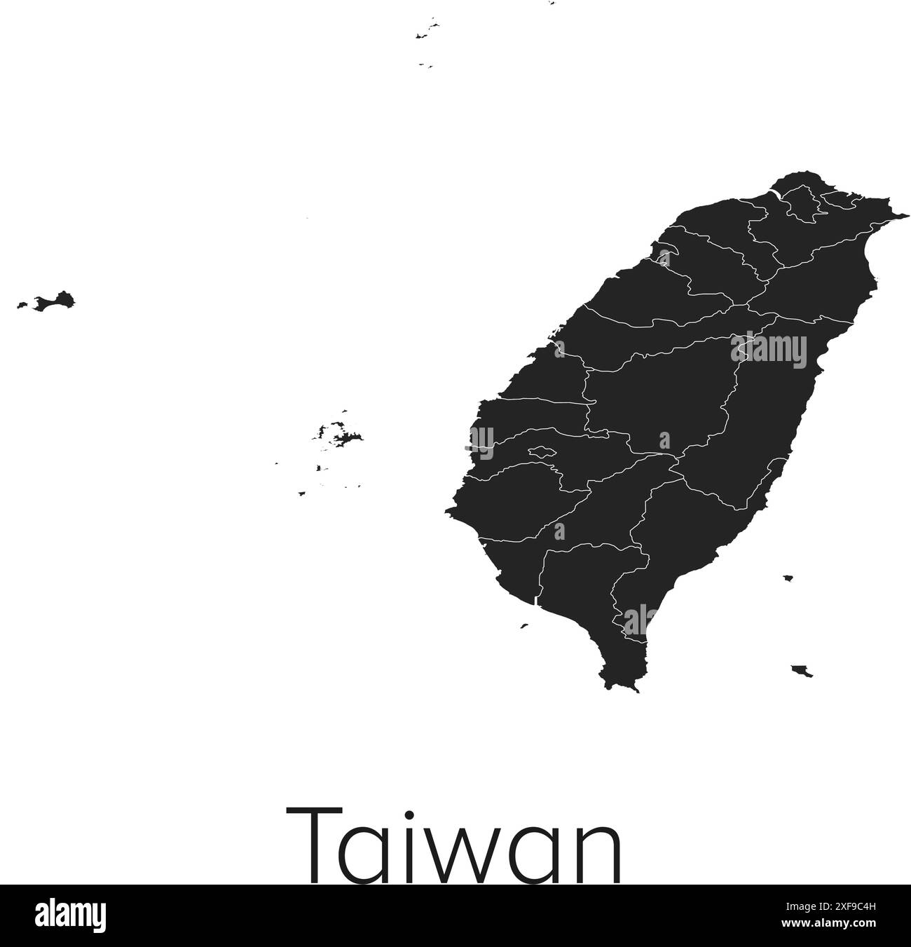 Taiwan Map Vector Illustration - Silhouette, Outline, Taiwan Travel and ...