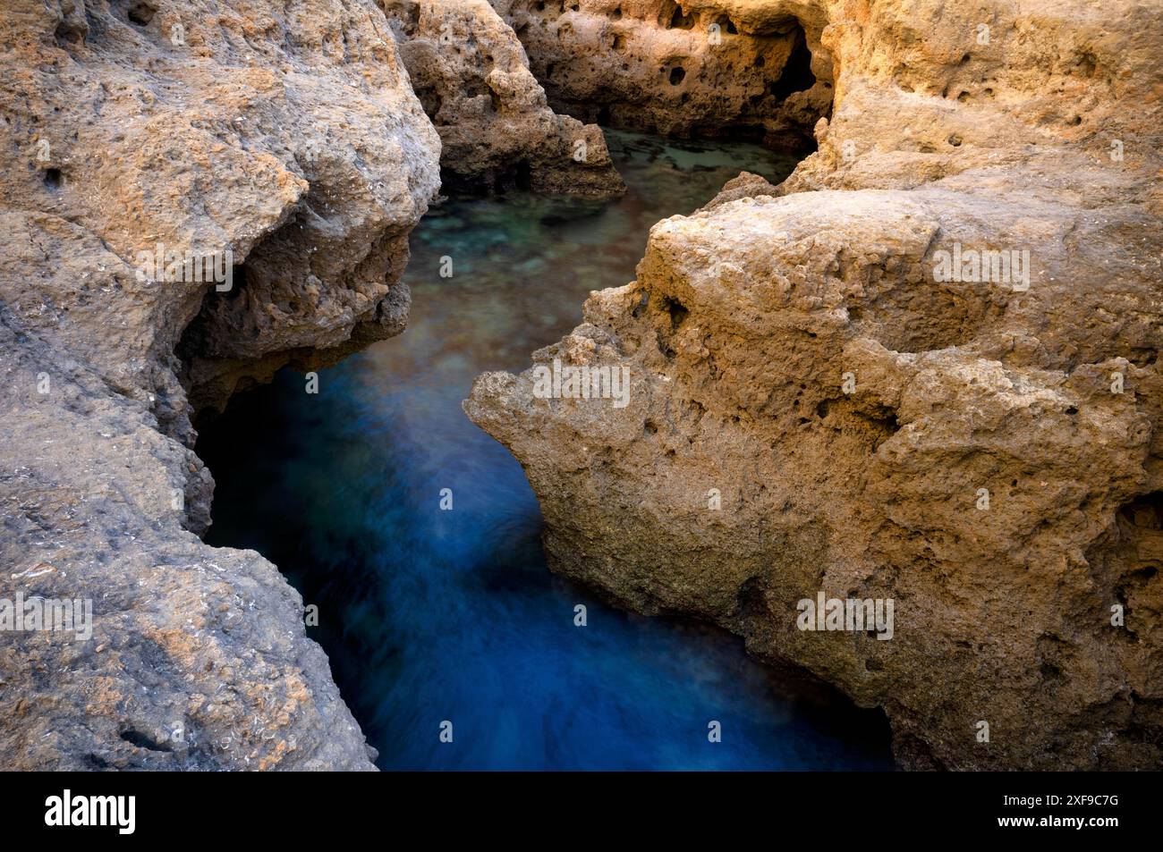 Algar Seco rock formation, coloured rocks and underground caves, caves ...