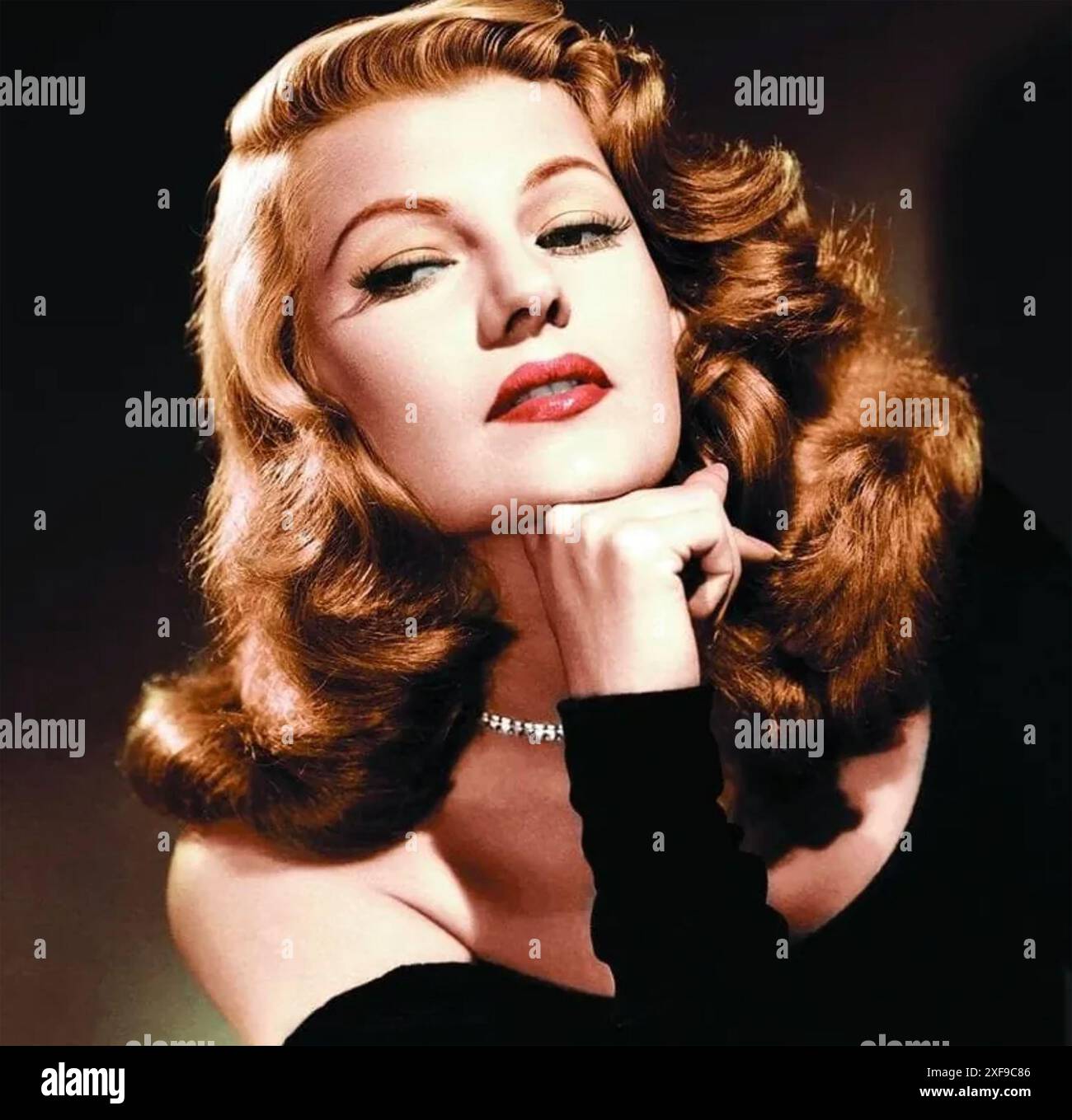 RITA HAYWORTH (1918-1987) American film actress and dancer about 1945 ...