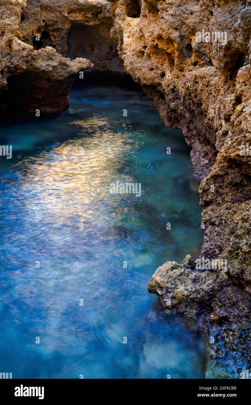Algar Seco rock formation, coloured rocks and underground caves, caves ...