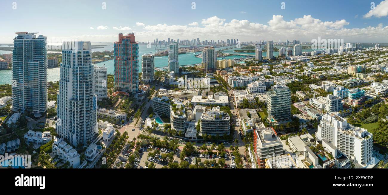 Miami Beach city in southern Florida, USA. High luxury hotels and ...