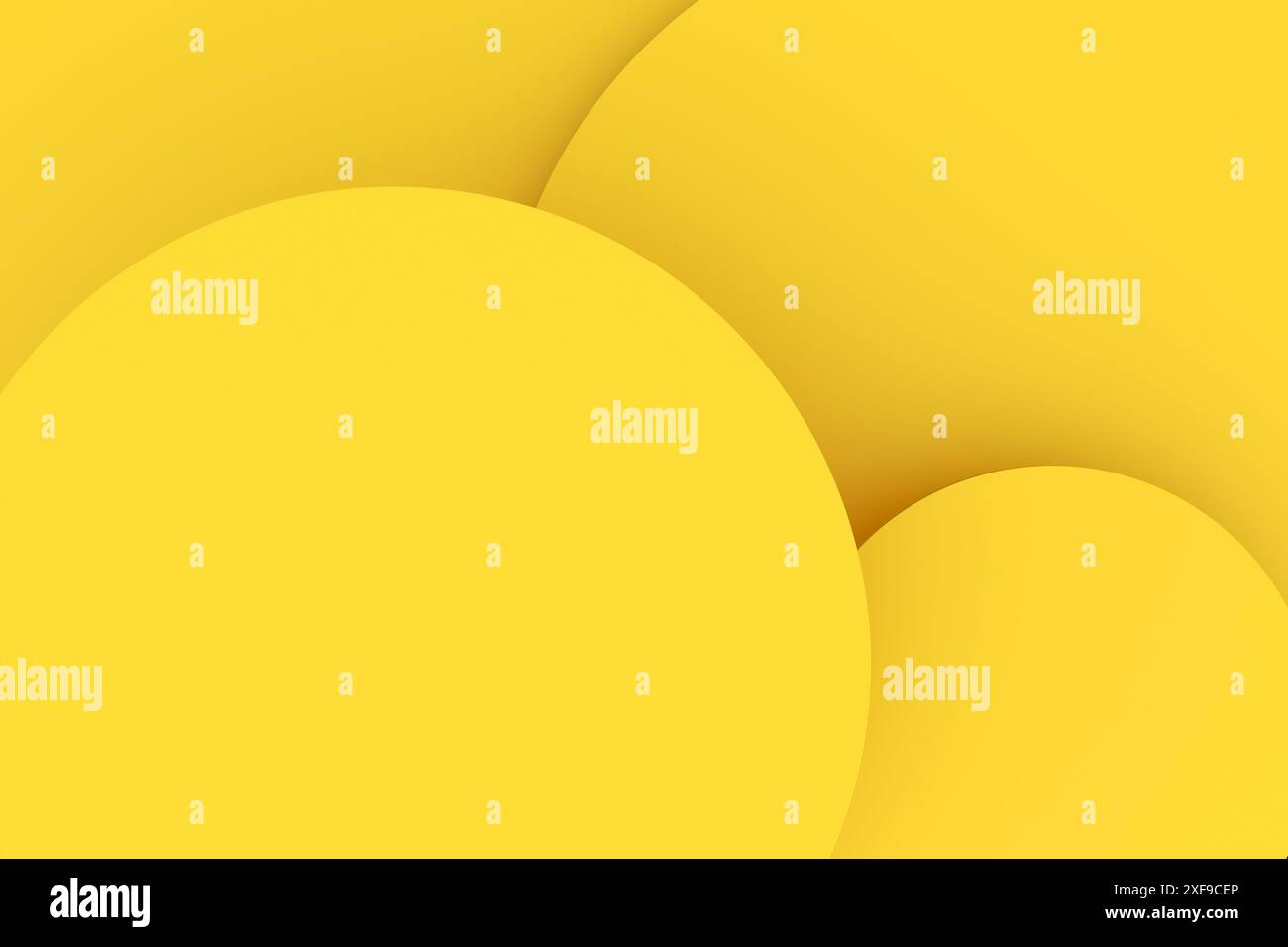 Abstract yellow round geometric shapes for background or backdrop use ...
