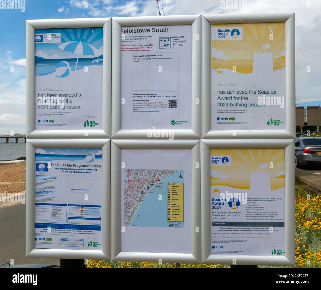 Information notices about Blue Flag beach bathing water quality ...