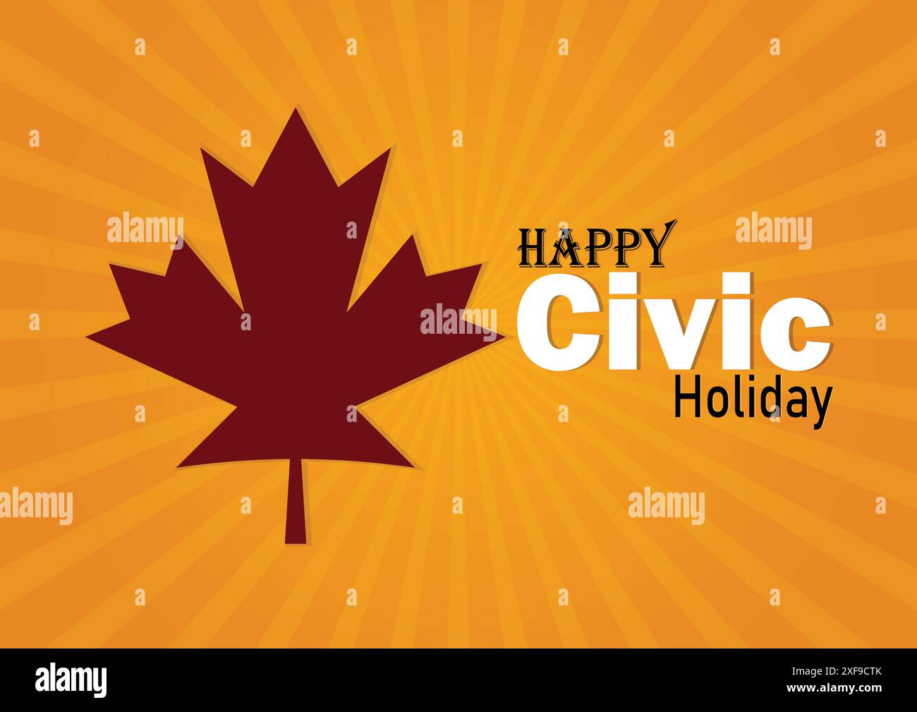 Happy Civic Holiday. Suitable for greeting card, poster and banner ...