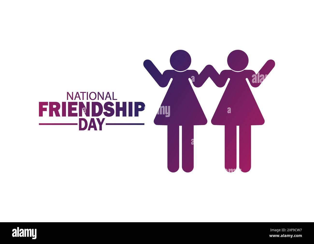 National Friendship Day wallpaper with shapes and typography, banner ...