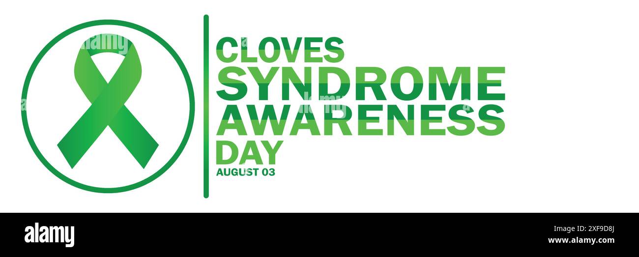 Cloves Syndrome Awareness Day. August 03. Suitable for greeting card ...