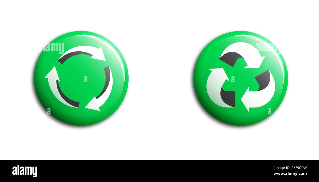 Recycle icon symbol. Reuse sign isolated on white background. Flat ...