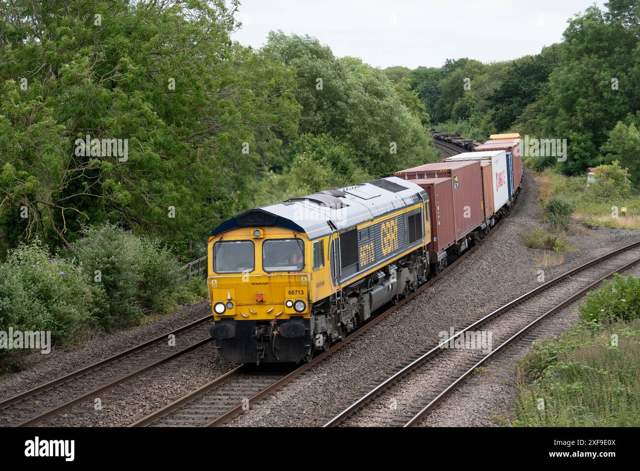 GBRf class 66 diesel locomotive No. 66713 "Forest City" pulling a ...