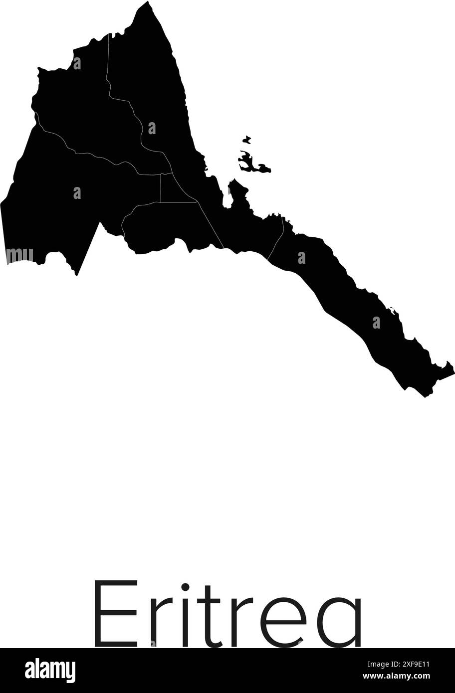Eritrea Map Vector Illustration - Silhouette, Outline, Eritrea Travel ... Eritrea Map Vector Illustration - Silhouette, Outline, Eritrea Travel ...