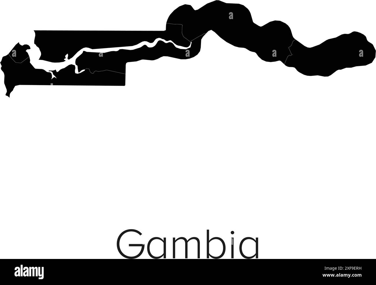 Map of the gambia hi-res stock photography and images - Alamy