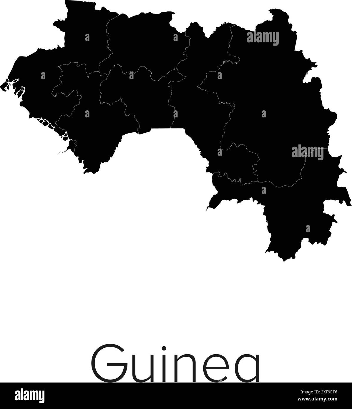 Guinea map hi-res stock photography and images - Alamy