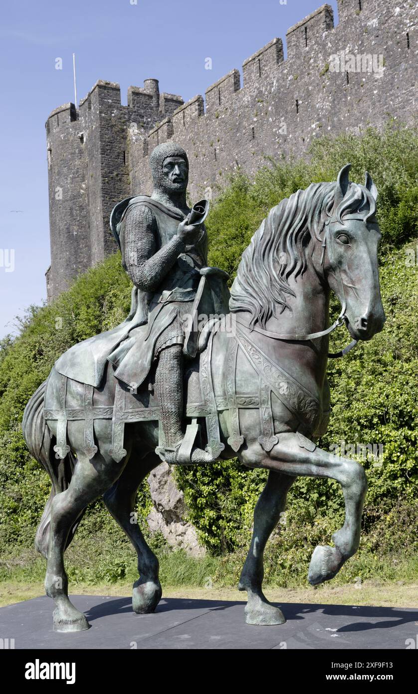 Statue of William Marshal 1147 - 1219 1st Earl of Pembroke an Anglo ...