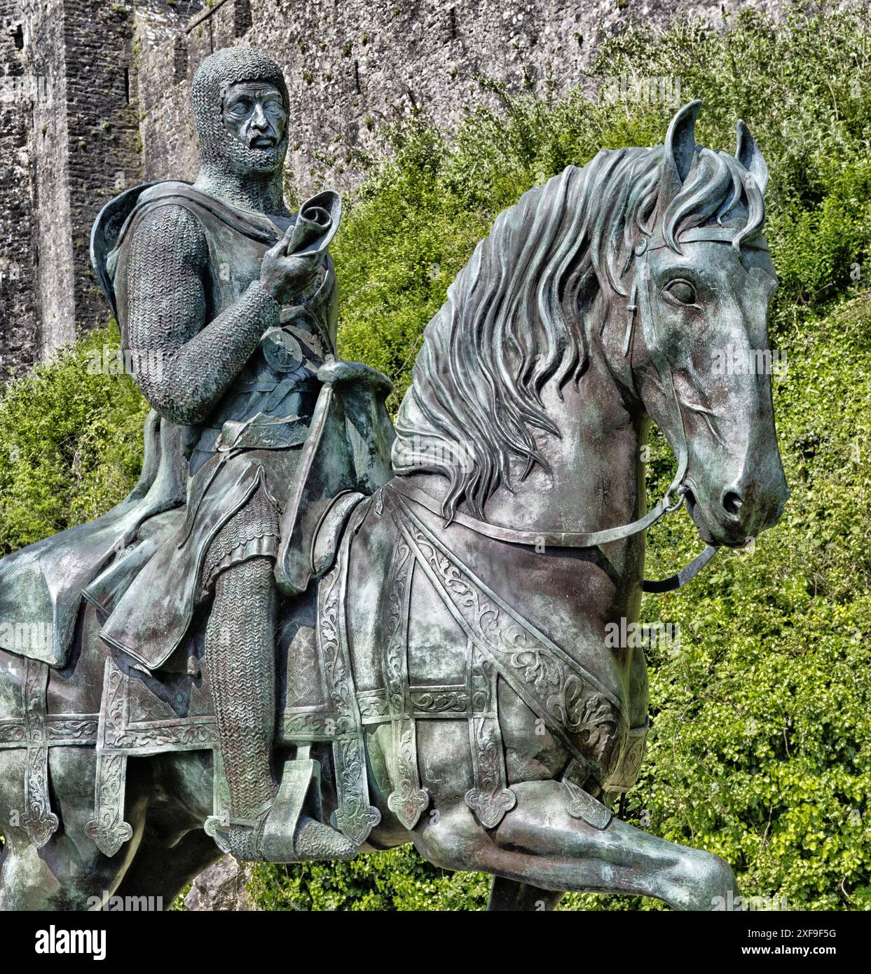 Statue of William Marshal 1147 - 1219 1st Earl of Pembroke an Anglo ...
