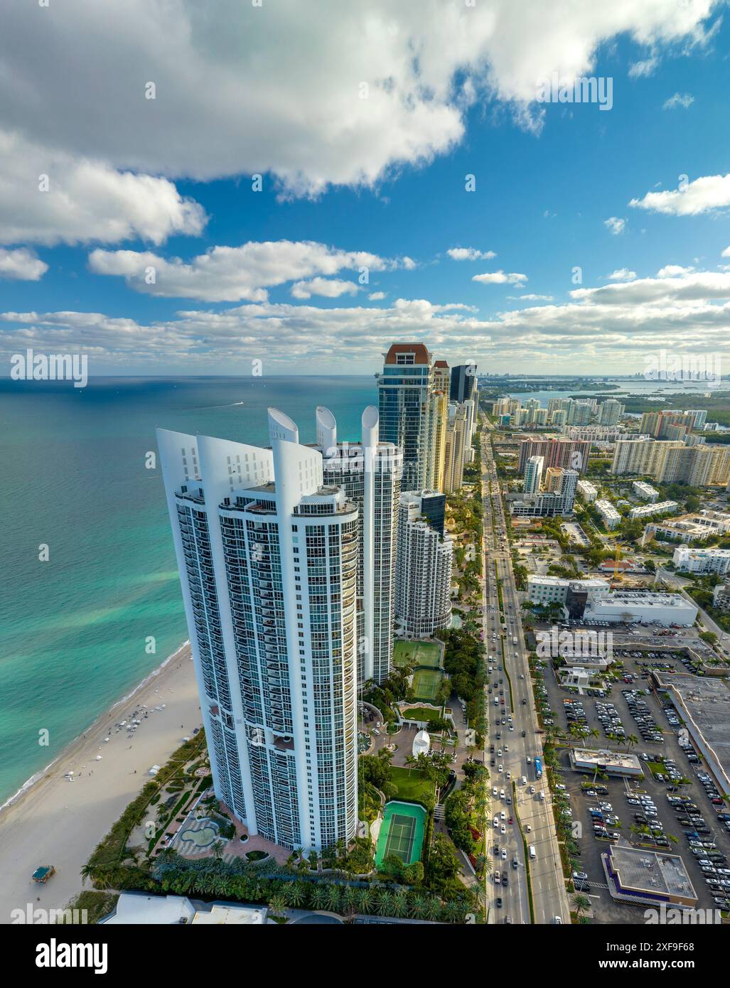 Sunny Isles Beach city with luxurious highrise hotels and condo ...