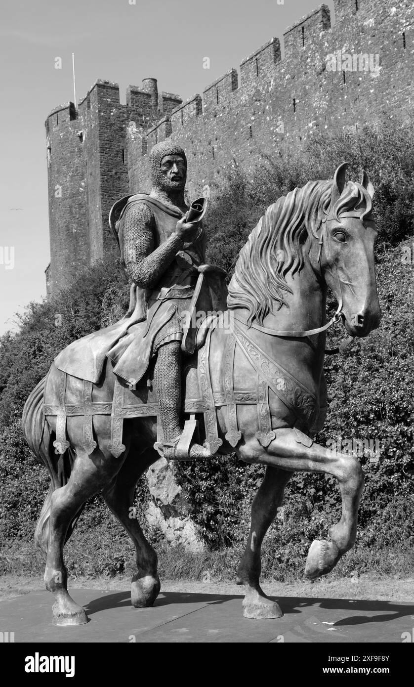 Statue of William Marshal 1147 - 1219 1st Earl of Pembroke an Anglo ...