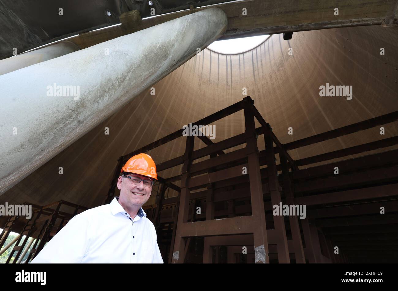26 June 2024, Bavaria, Grafenrheinfeld: Matthias Aron, project manager ...