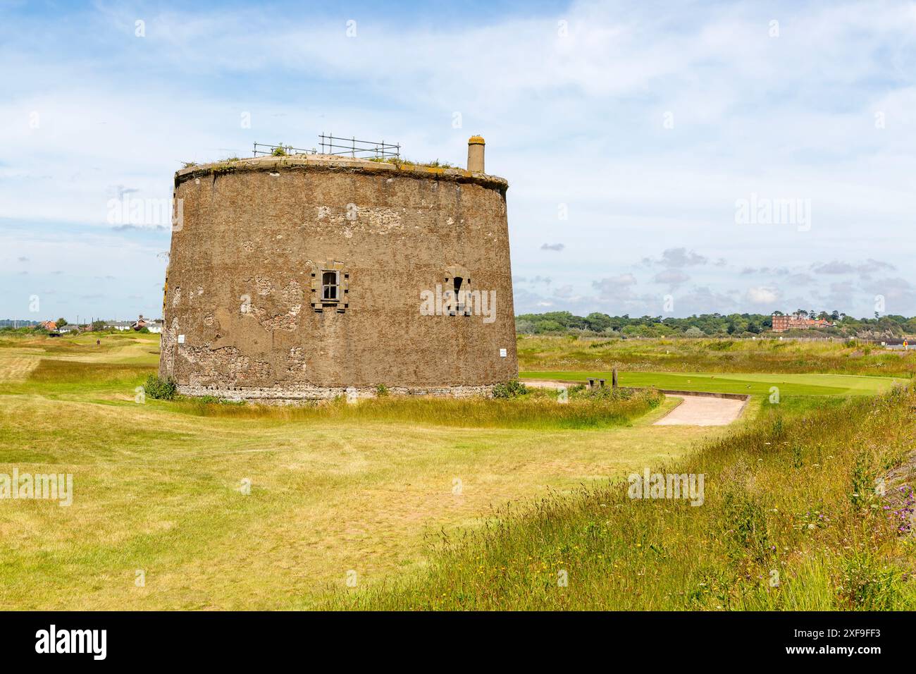 Martello Tower T 1810-1812, Napoleonic War military building on golf ...