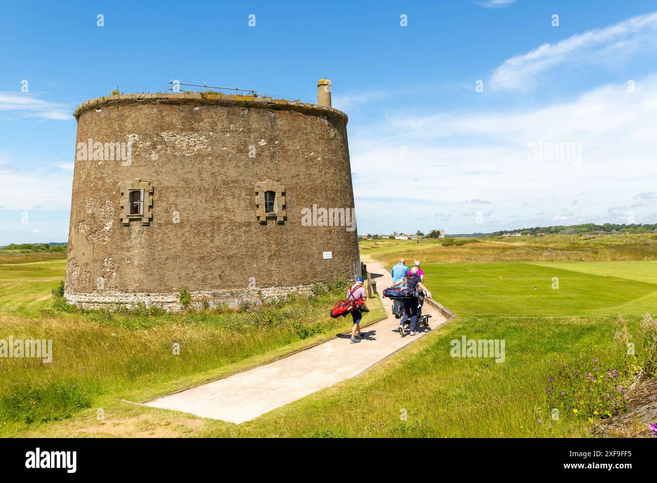 Martello Tower T 1810-1812, Napoleonic War military building on golf ...